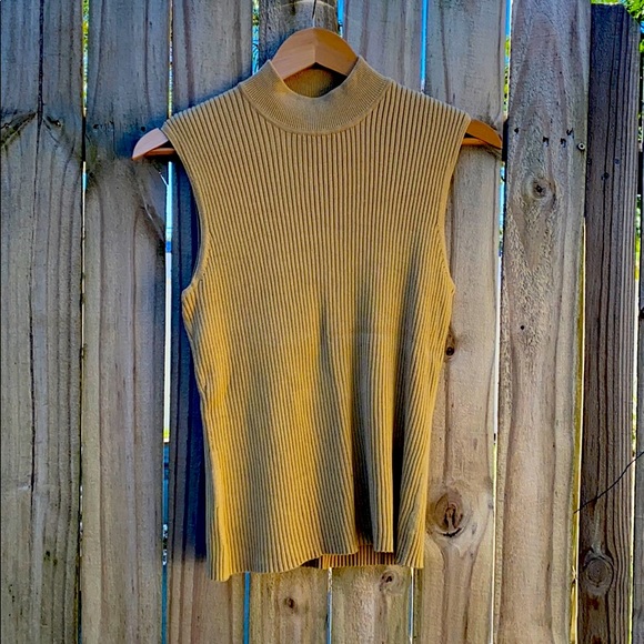 Cable & Gauge | Tops | Euc Cable Gauge Gold Mockneck Shell Tank | Poshmark